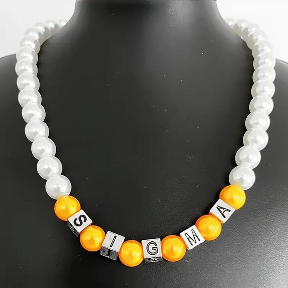generic | Jewelry | Sigma Gamma Rho Necklace White Gold Pearls And ...